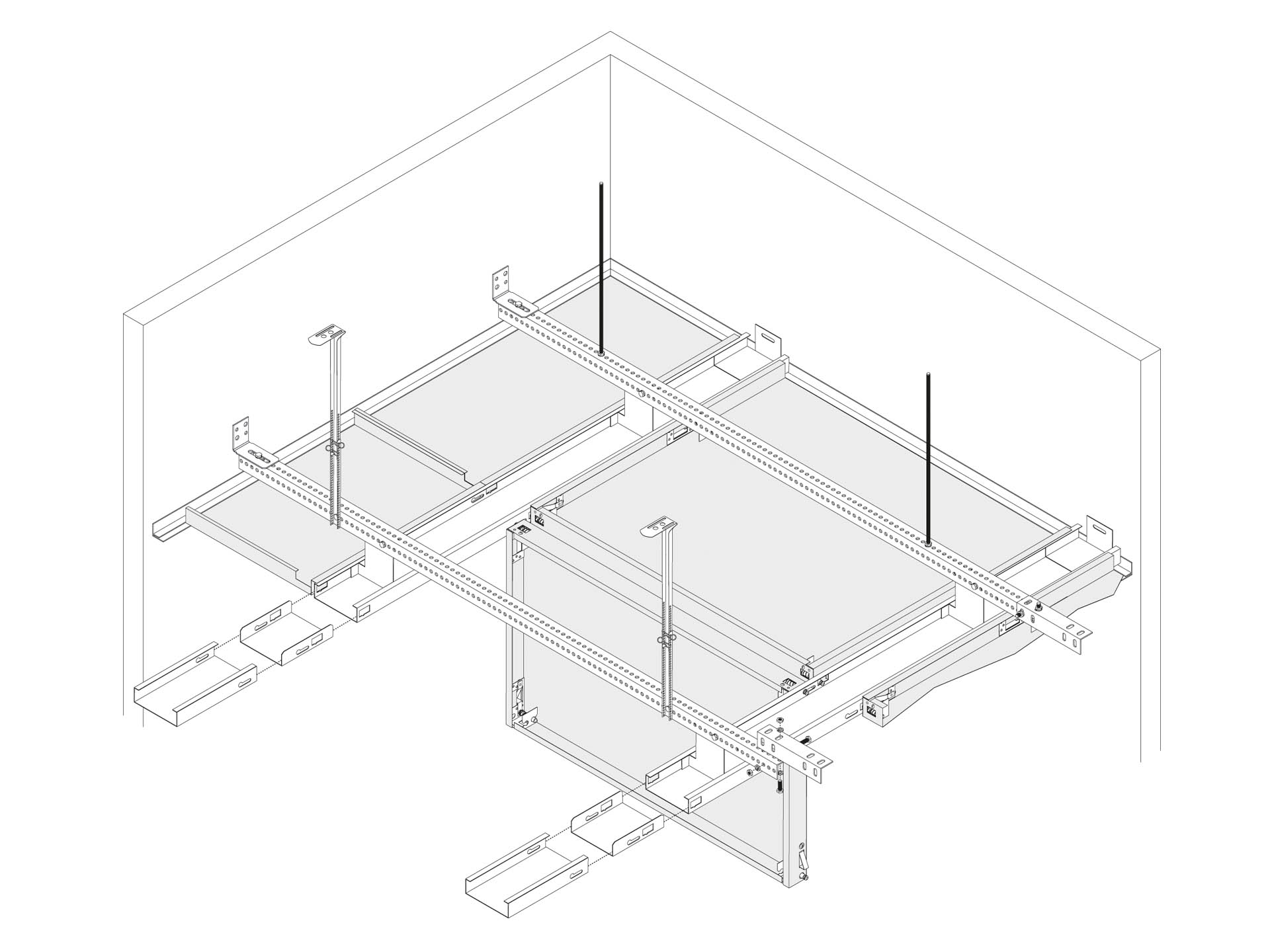 S5 Linear-Bandraster | Klassische Metalldecke als Langfeldplatte ...