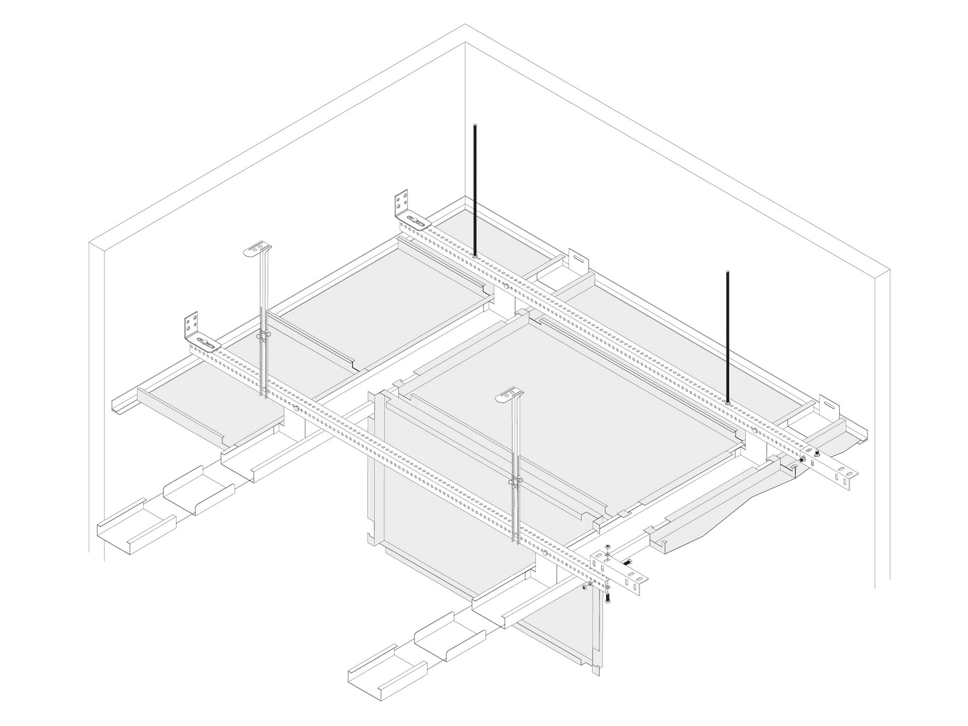 S5 Linear-Bandraster | Klassische Metalldecke als Langfeldplatte ...
