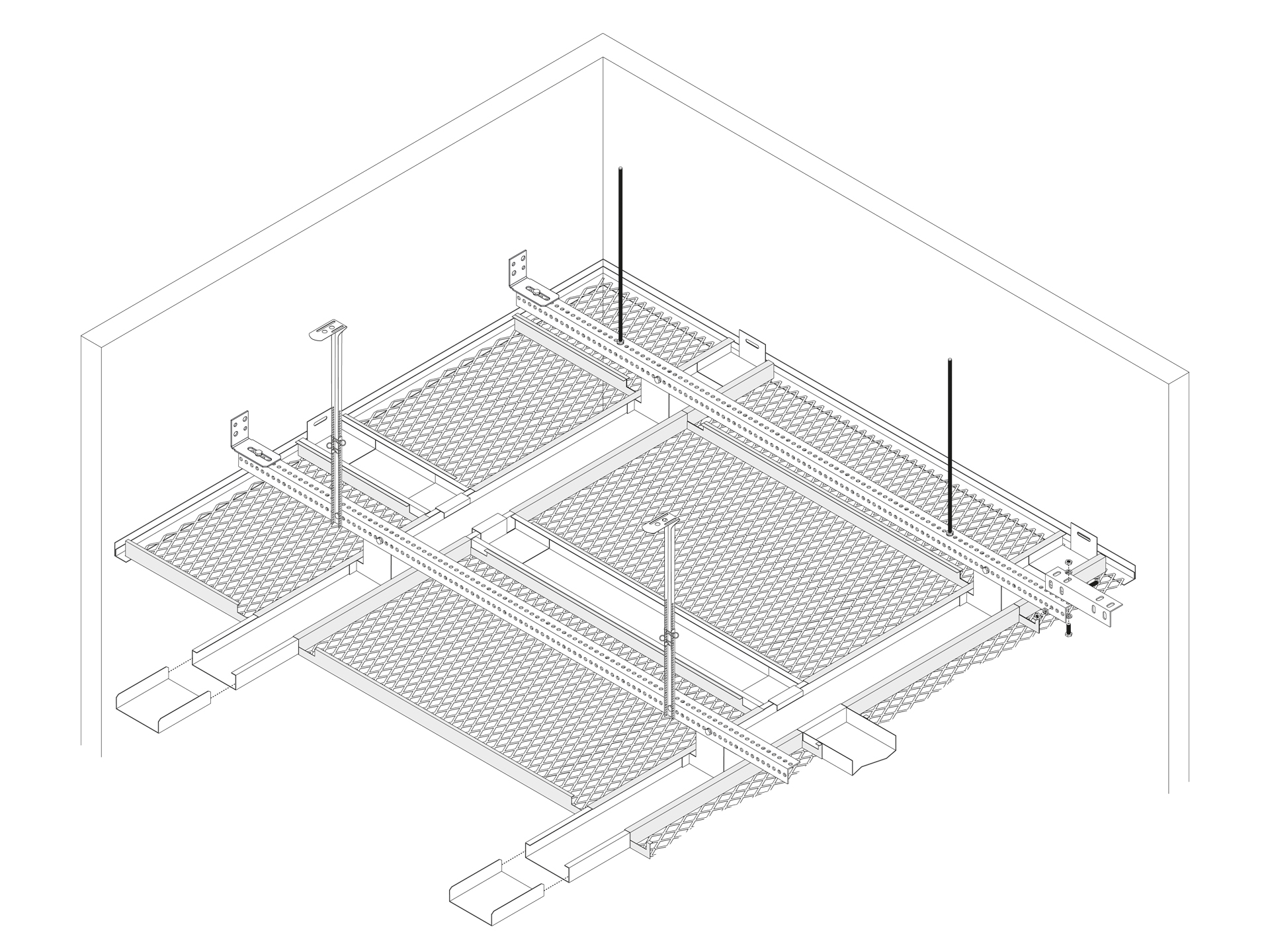 S5.1 RHOMBOS c-channel lateral grid system | durlum GmbH