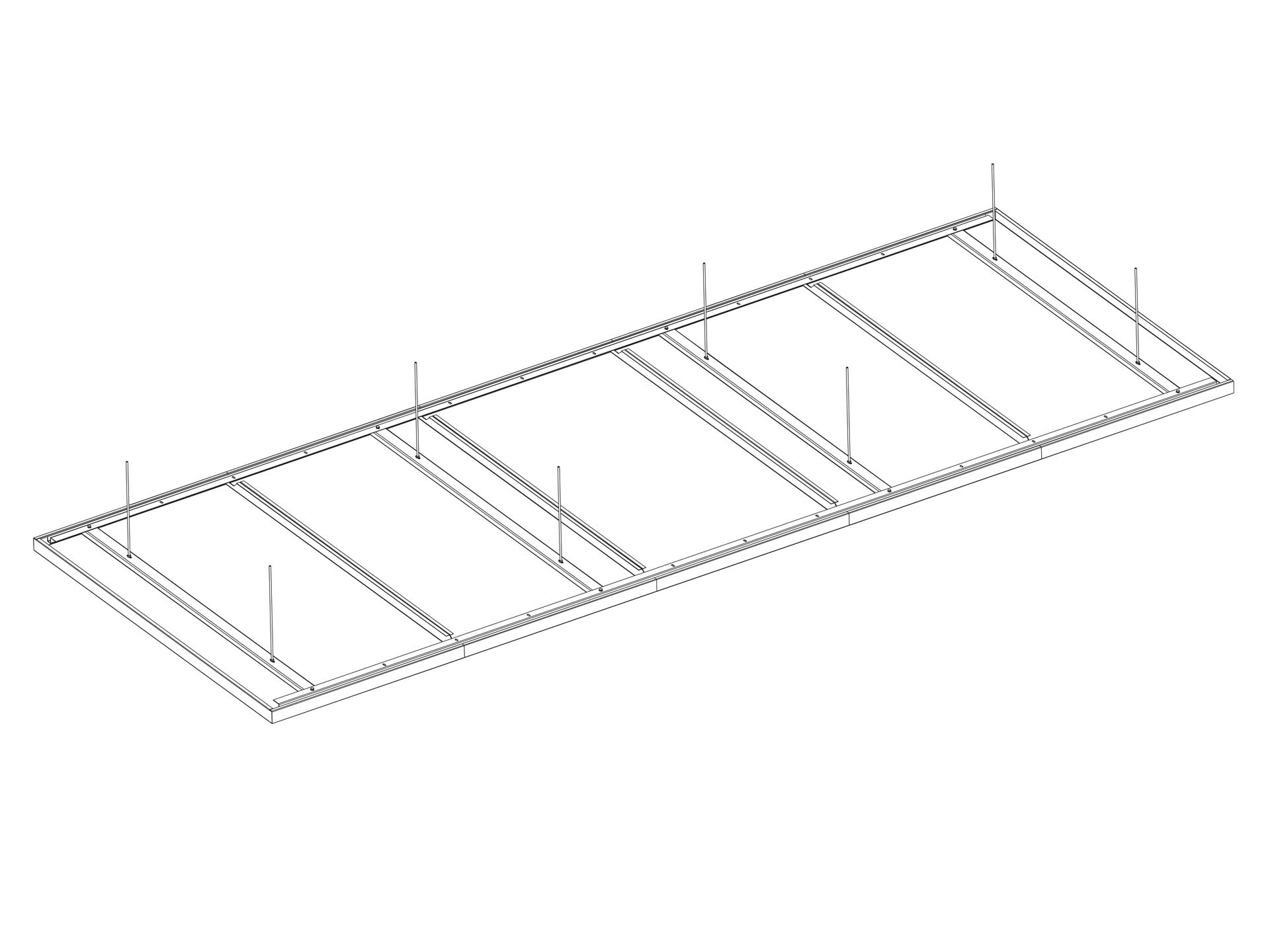 dur-SOLO® Type 4 open metal raft ceiling system | durlum GmbH